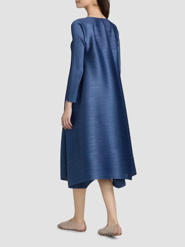 Issey Miyake City Frame A-line Midi-dress