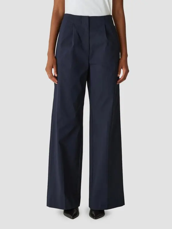 Rebecca Taylor Cotton Sateen Wide-leg Trousers