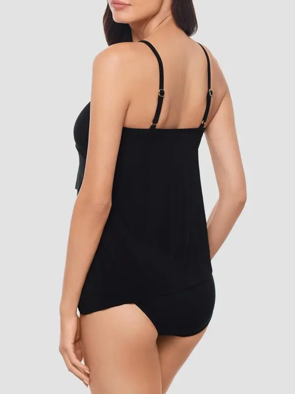 Magicsuit Solid Elsa Asymmetric Tankini Top