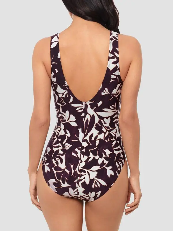 Magicsuit Martinique Tess Botanic Print Plunging V-neck One-piece Swimsuit - Multi