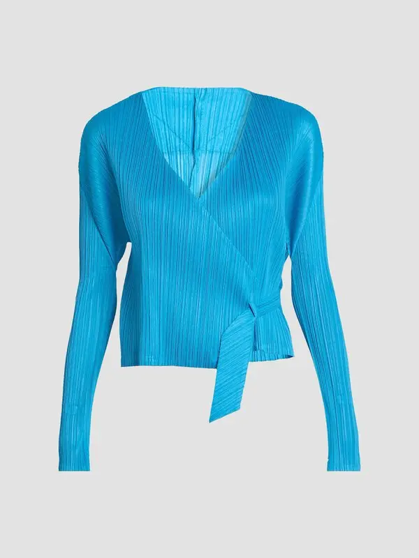 Issey Miyake Facade Plissé Wrap Jacket