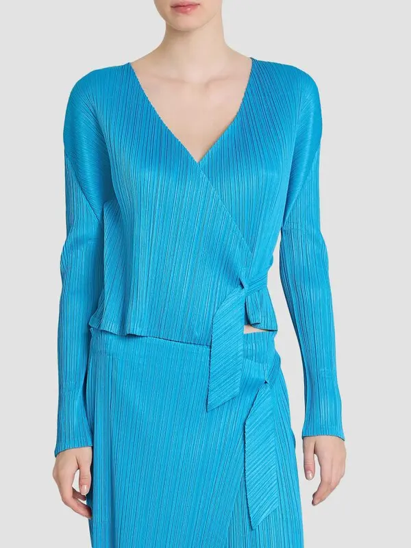 Issey Miyake Facade Plissé Wrap Jacket