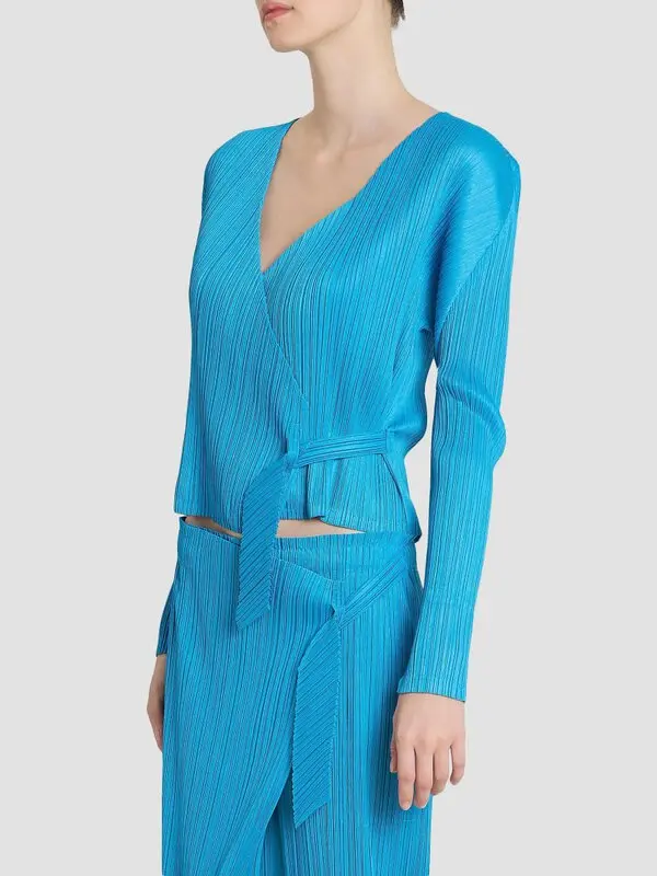 Issey Miyake Facade Plissé Wrap Jacket