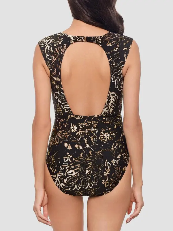 Magicsuit Balinese Dash Ruched One-piece Swimsuit