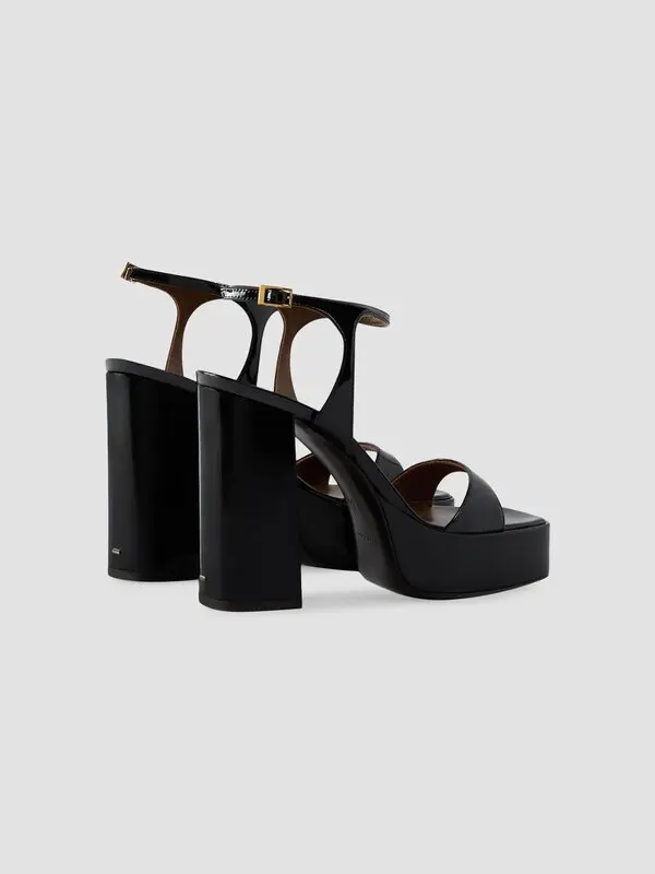 GIUSEPPE ZANOTTI Mya 90mm Patent Leather Platform Sandals