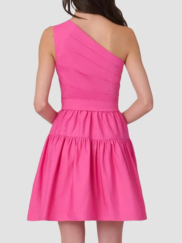 Shoshanna Crawford One-shoulder Belted Mini Dress