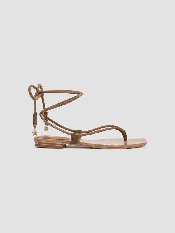 Veronica Beard Rosetta Strappy Suede Sandals