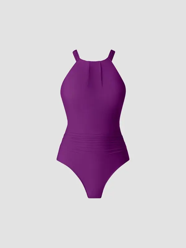 Magicsuit Solids Amelia Halterneck One-piece Swimsuit - Violette