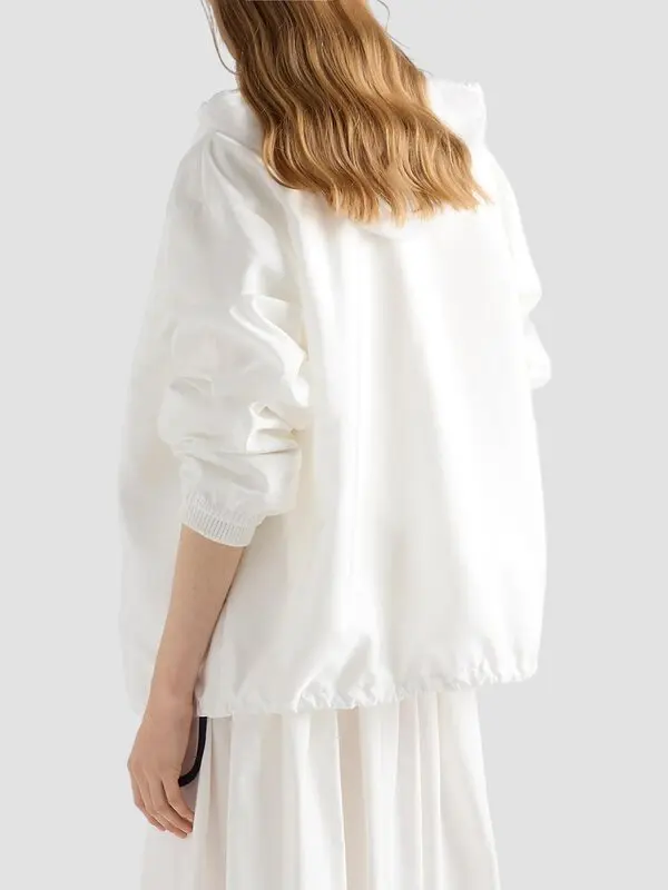 Prada Lightweight Nylon Blouson Jacket - White
