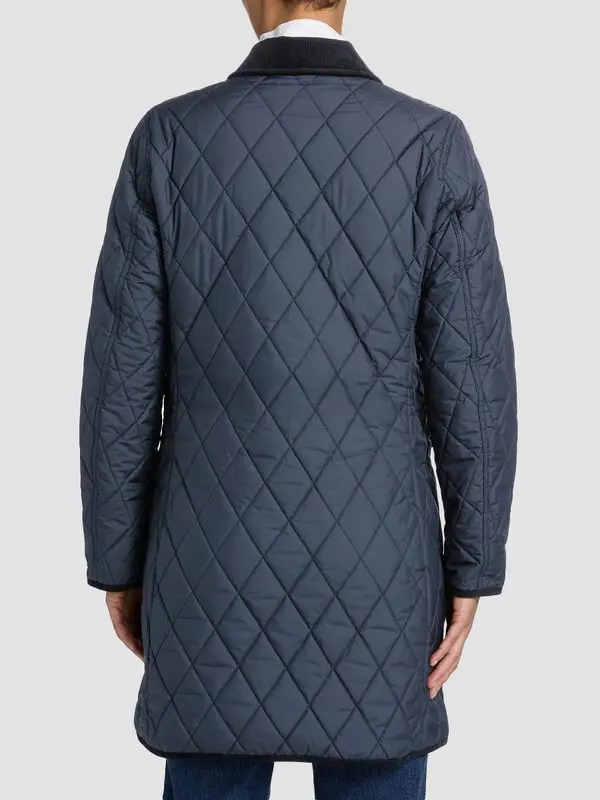 Polo Ralph Lauren Matte Diamond-quilted Barn Jacket - Navy