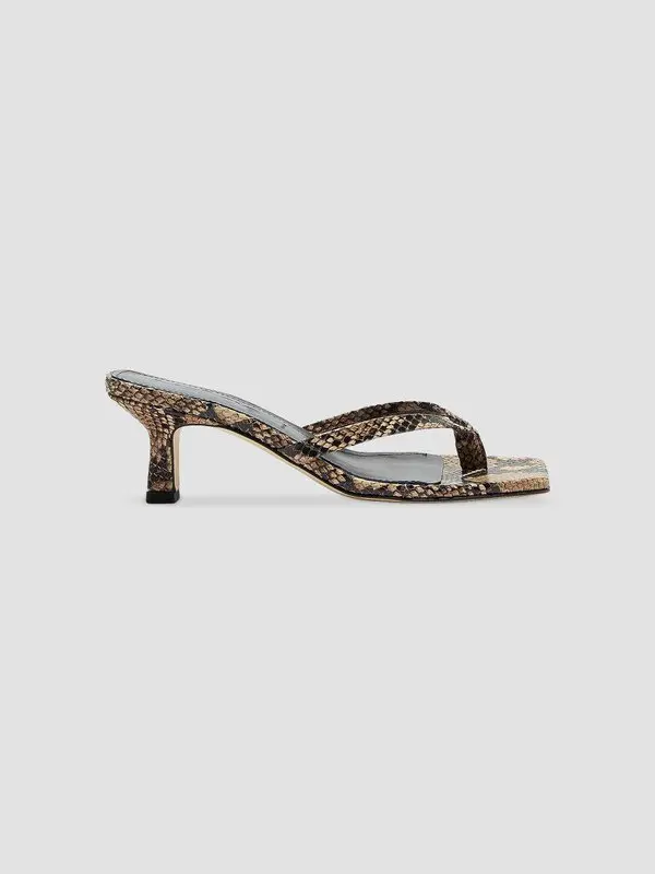 AeydĒ Wilma Snakeskin-embossed Leather Sandals