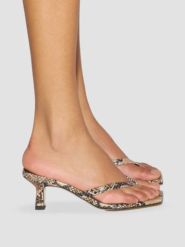 AeydĒ Wilma Snakeskin-embossed Leather Sandals