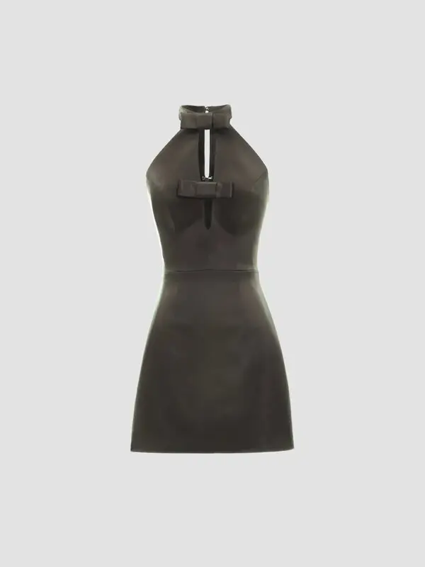 Dress The Population Mina Bow Cocktail Minidress - Black