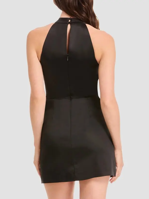 Dress The Population Mina Bow Cocktail Minidress - Black