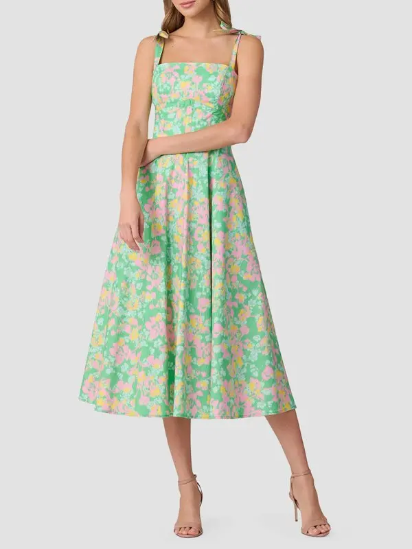 Shoshanna Majorelle Floral Jacquard Cocktail Dress