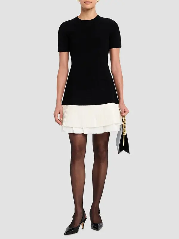 Simkhai Lorin Mixed-media A-line Minidress