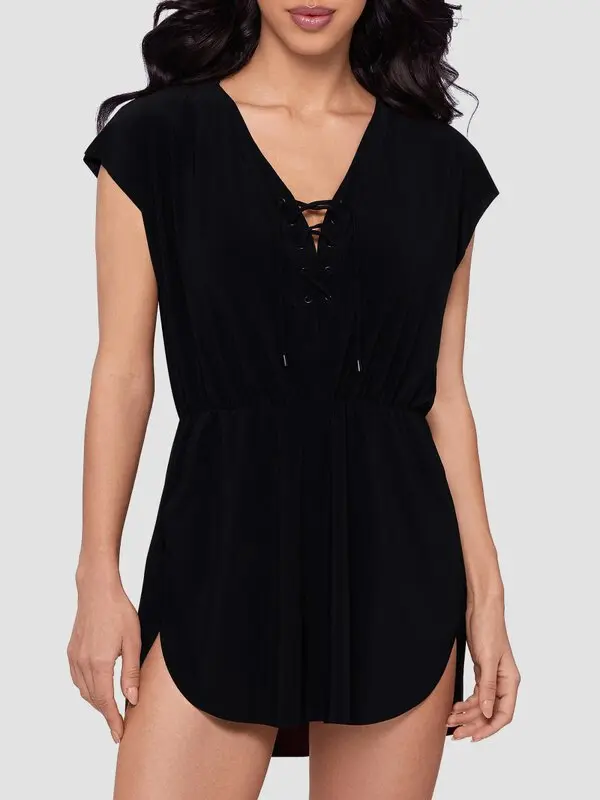 Magicsuit Cover Ups Lace-up Minidress