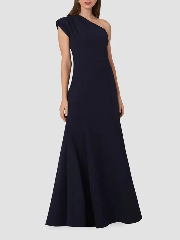 Shoshanna Carley Stretch-crepe One-shoulder Gown