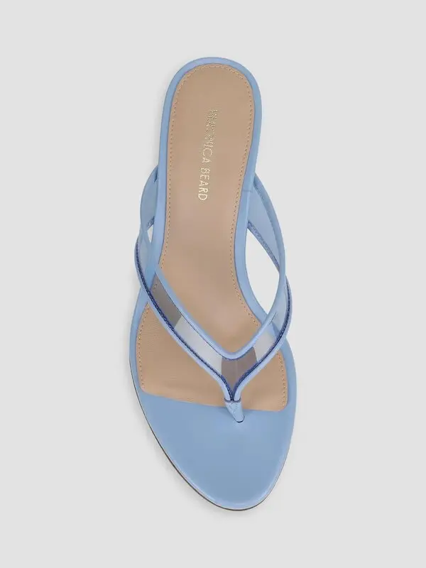 Veronica Beard Clea 45mm Suede Wedge Sandals - Blue Jay