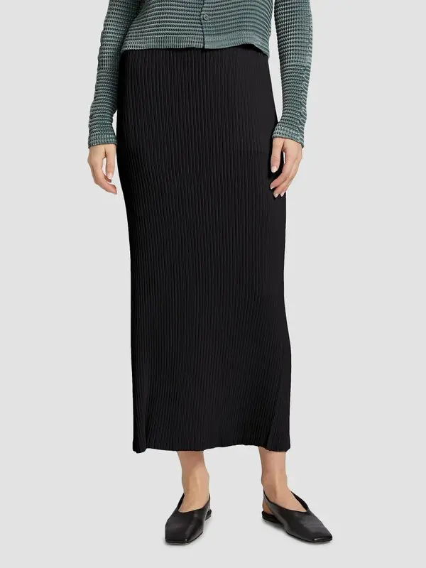 Issey Miyake Hatching Pleats Maxi Skirt