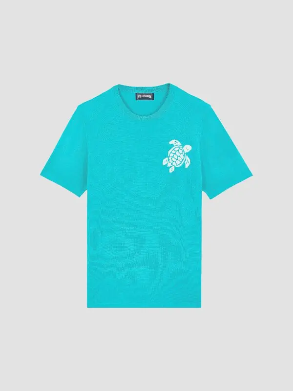 Vilebrequin Big Turtle Silk & Cotton T-shirt - Vertdisco