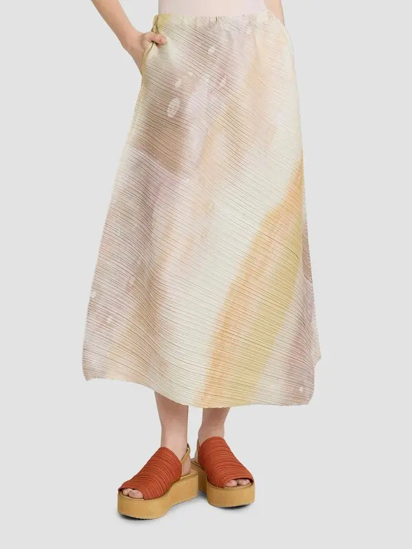 Issey Miyake Sea Bubble Plissé Midi-skirt