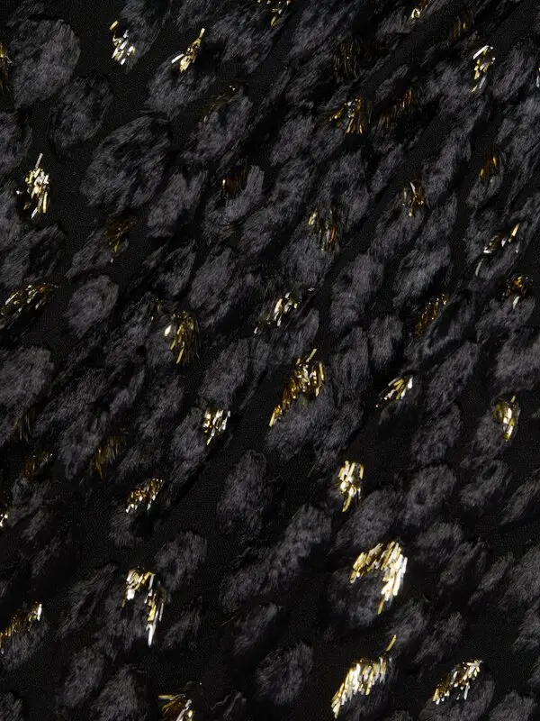 Simkhai Daphne Velvet & Metallic Clip-dot Minidress