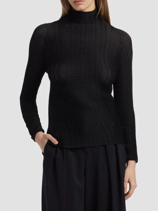 Issey Miyake Grid Pleat Top