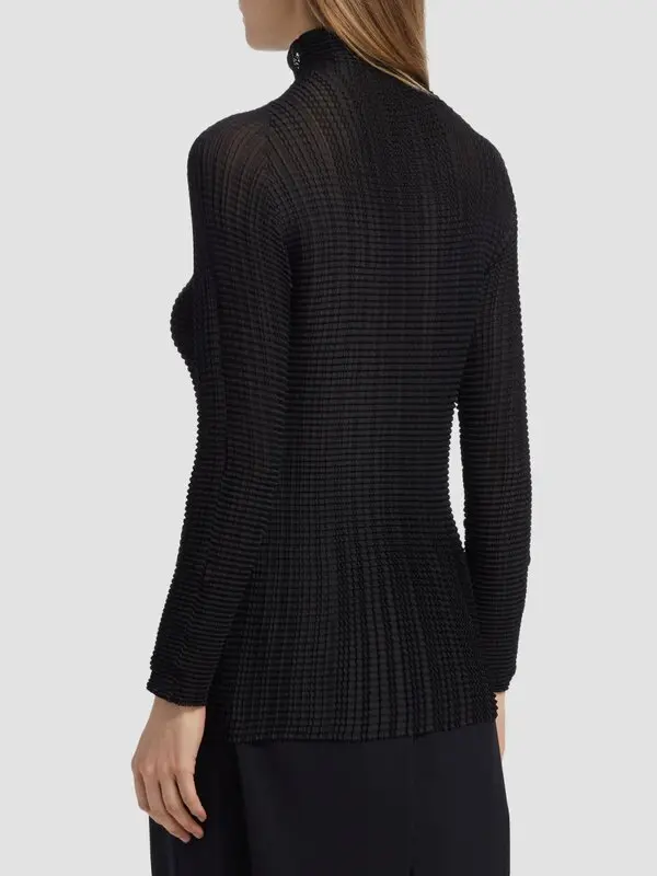 Issey Miyake Grid Pleat Top