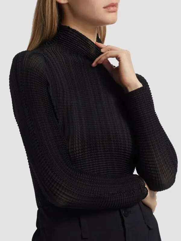 Issey Miyake Grid Pleat Top