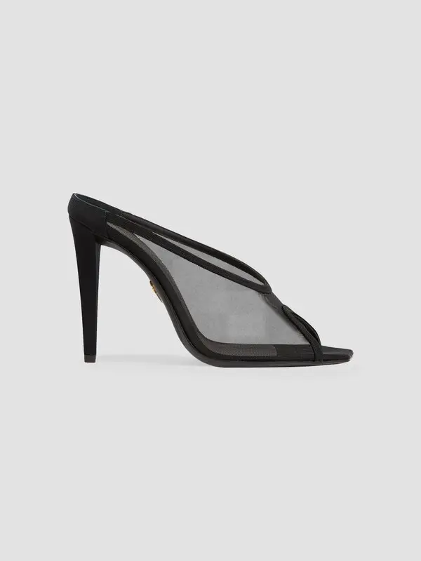 GIUSEPPE ZANOTTI Brivido 105mm Mesh Mules - Nero