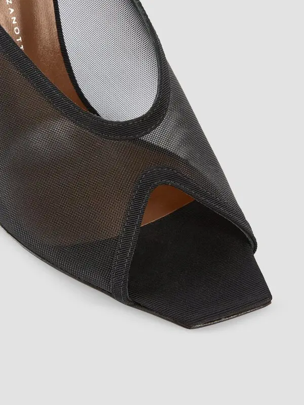 GIUSEPPE ZANOTTI Brivido 105mm Mesh Mules - Nero