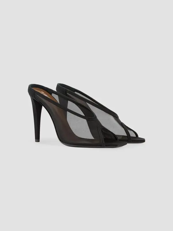 GIUSEPPE ZANOTTI Brivido 105mm Mesh Mules - Nero