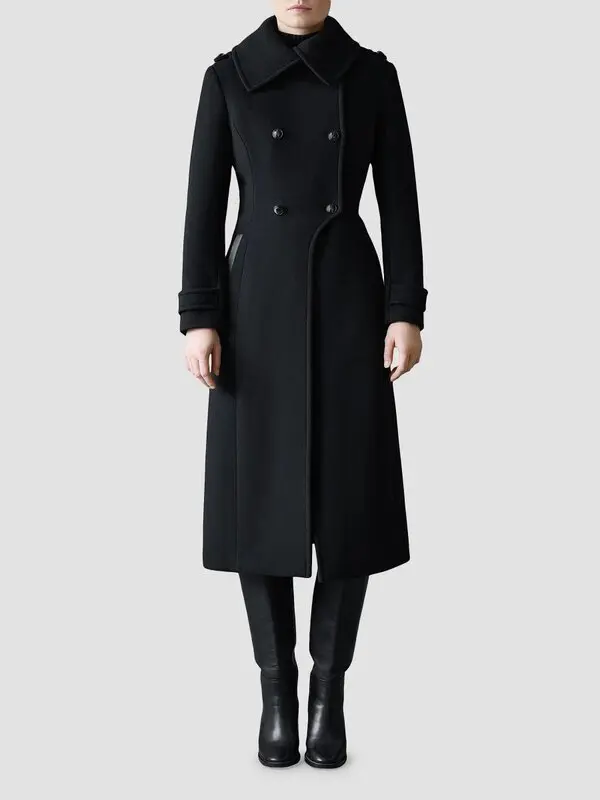 Mackage Elodie Double-breasted Wool Coat - Black