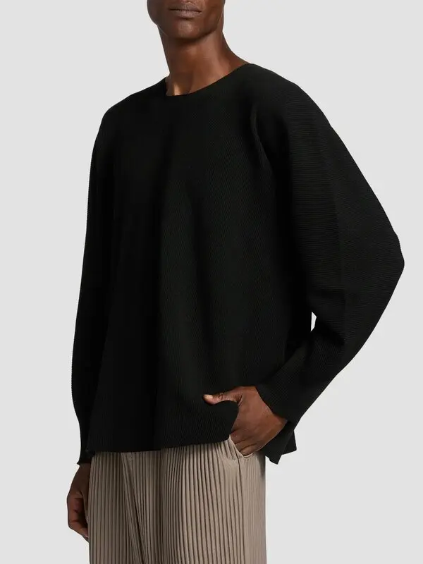 Issey Miyake August Rib-knit Crewneck Sweater