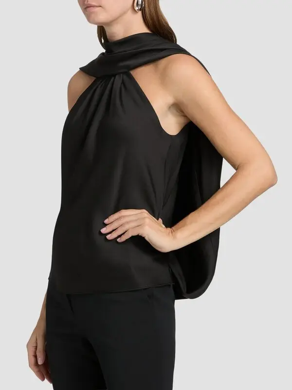 Simkhai Scarlett Cape Top - Black