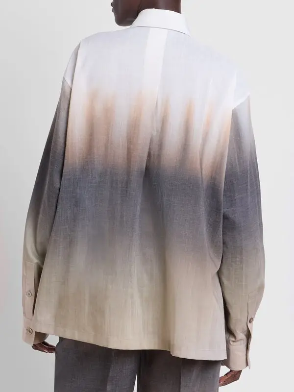 Issey Miyake Plumage Ombré Button-front Shirt