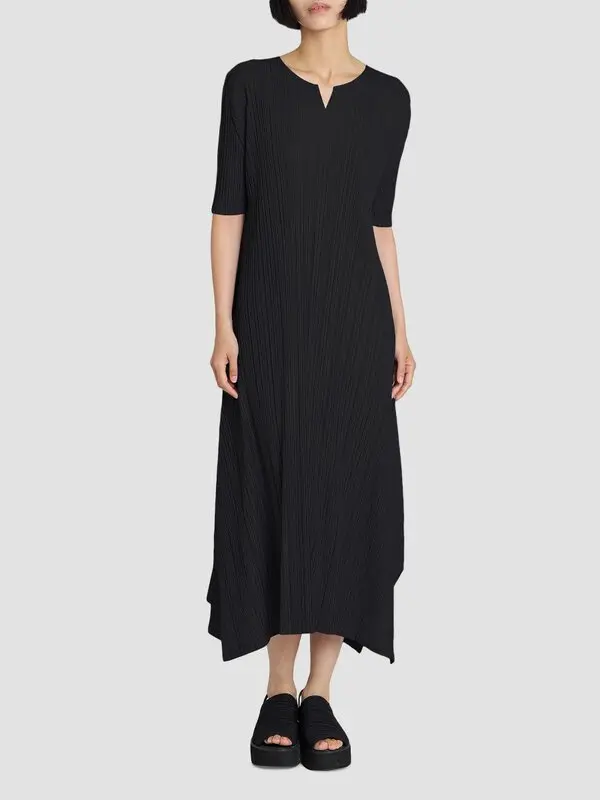 Issey Miyake Mellow Pleats Balloon Midi-dress