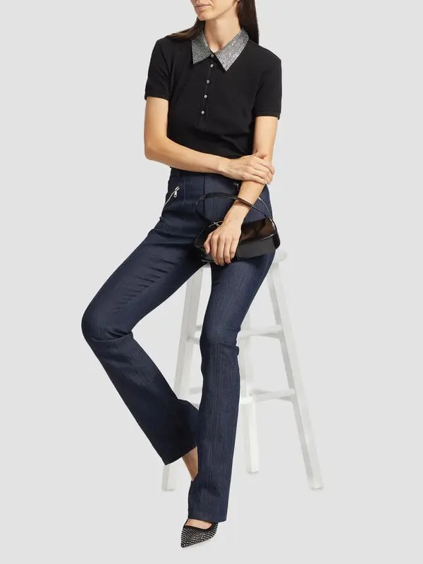 Cinq À Sept Rupi Embellished Collar Top