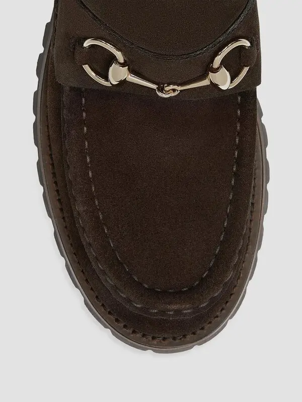 Gucci Sylke Suede Booties - Coffee