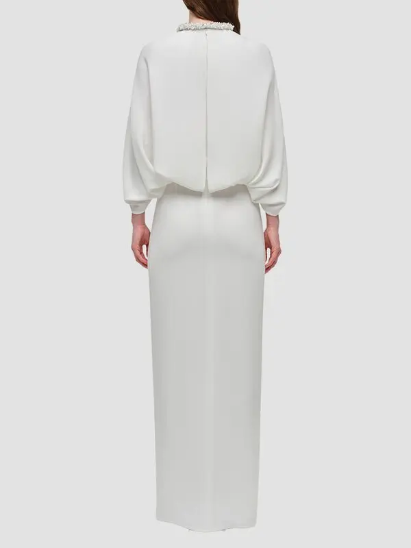 Simkhai Annette Tie-waist Cape Gown