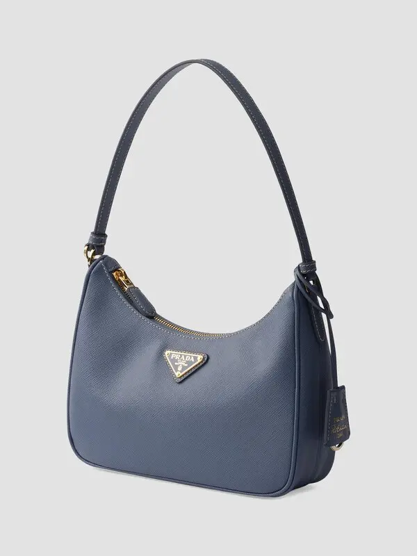 Prada Re-edition 2005 Saffiano Leather Mini Shoulder Bag - Blue