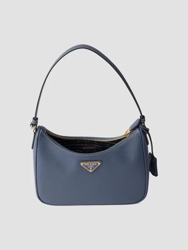 Prada Re-edition 2005 Saffiano Leather Mini Shoulder Bag - Blue
