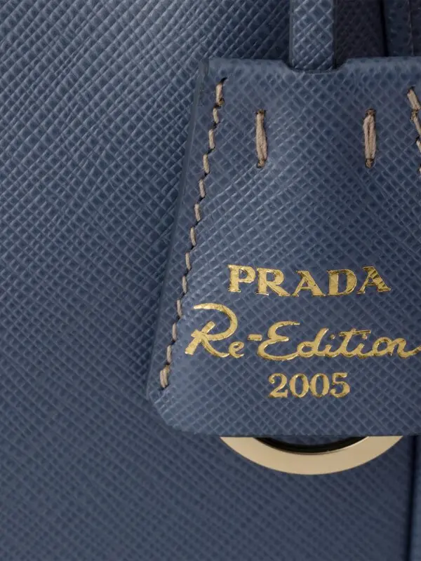 Prada Re-edition 2005 Saffiano Leather Mini Shoulder Bag - Blue