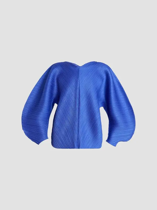 Issey Miyake Coast Pleated Blouse - Blue