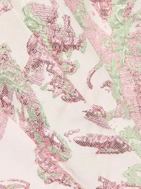Badgley Mischka Floral Jacquard Gown