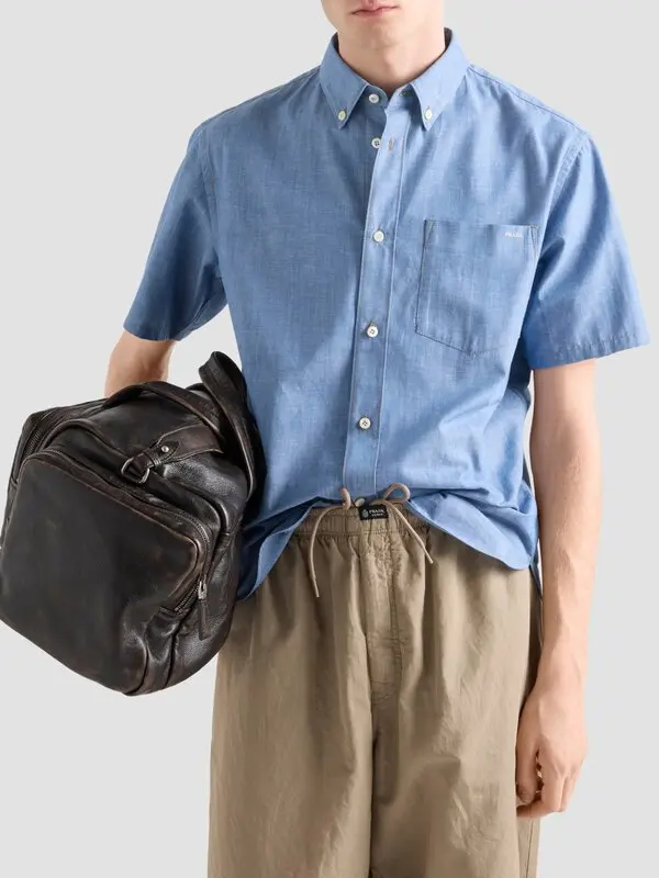Prada Short-sleeved Chambray Shirt