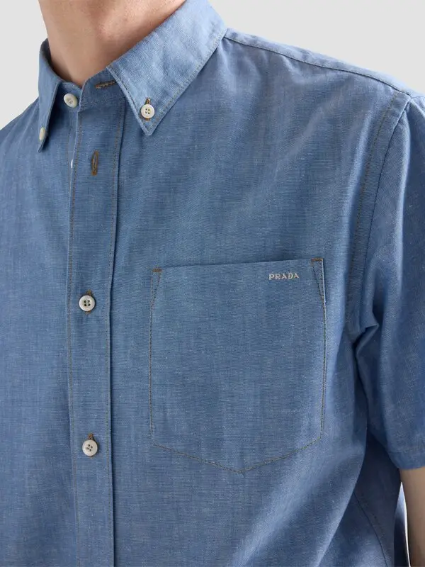 Prada Short-sleeved Chambray Shirt