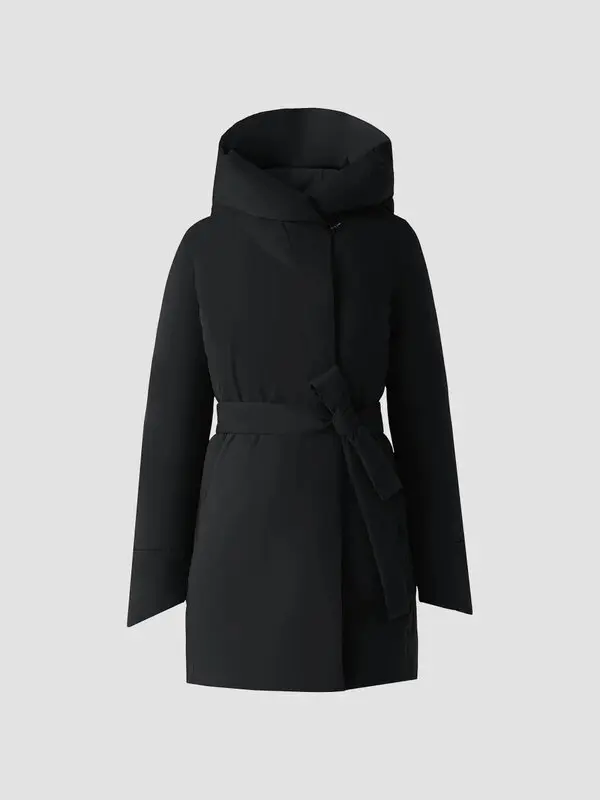 Soia & Kyo Adelaide Self-tie Coat - Black