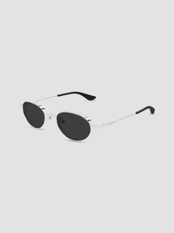 Alexander McQueen Metal T-bar 50mm Oval Sunglasses